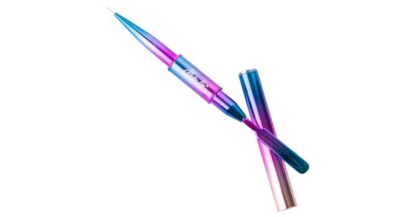 Dubbelzijdige nagelpenseel - spatel - Rainbow